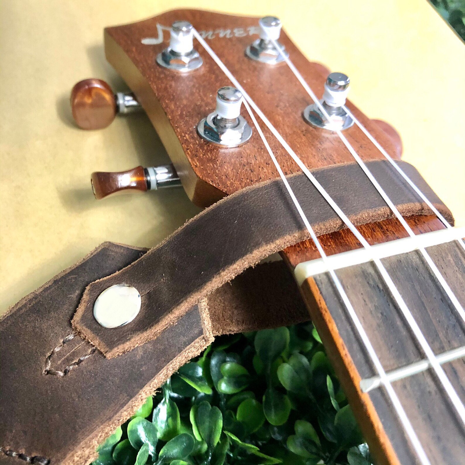 Leather Headstock Strap for Ukulele | Etsy