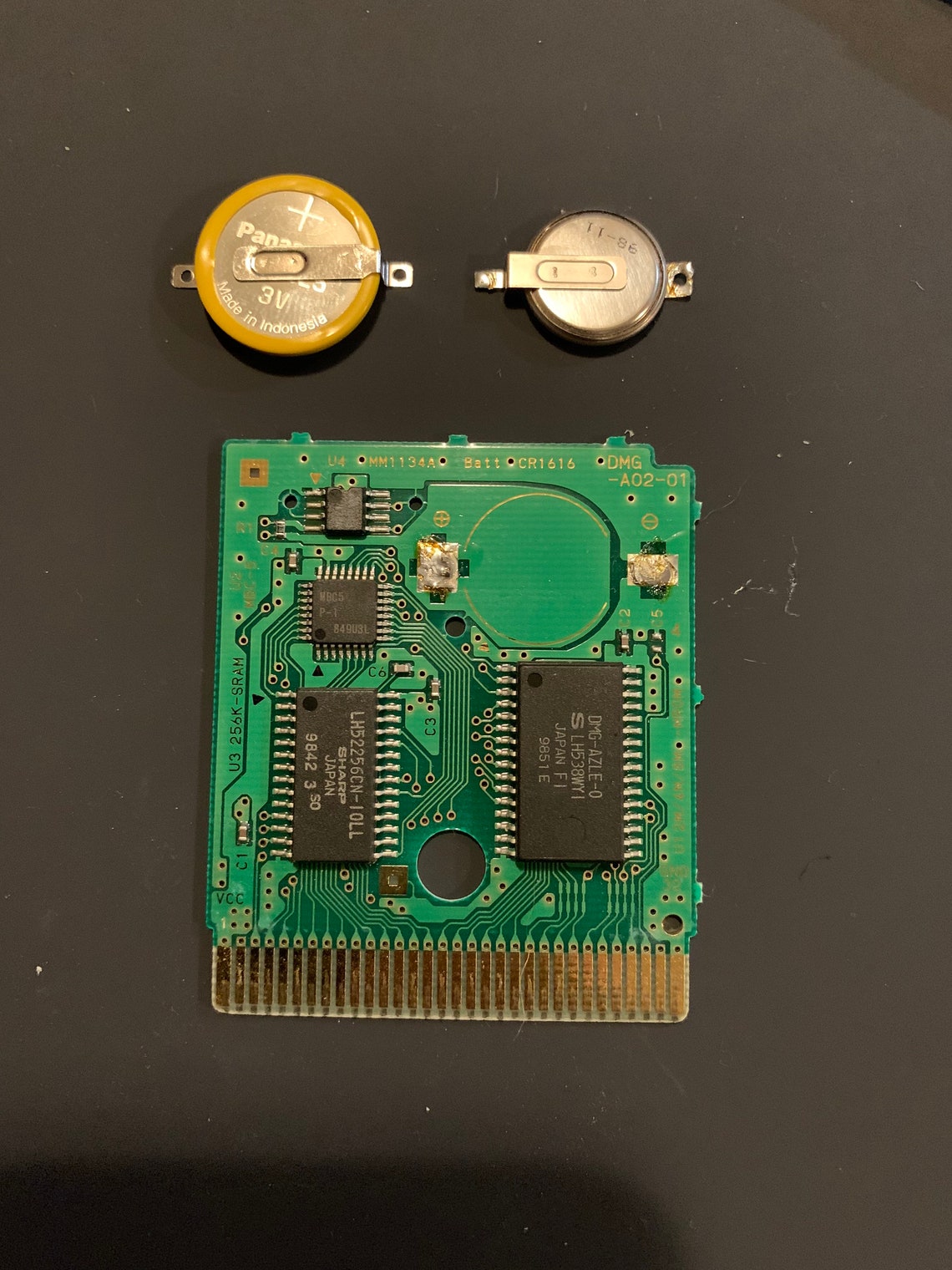Gameboy and Gameboy Color Game Battery Replacement With Save File ...