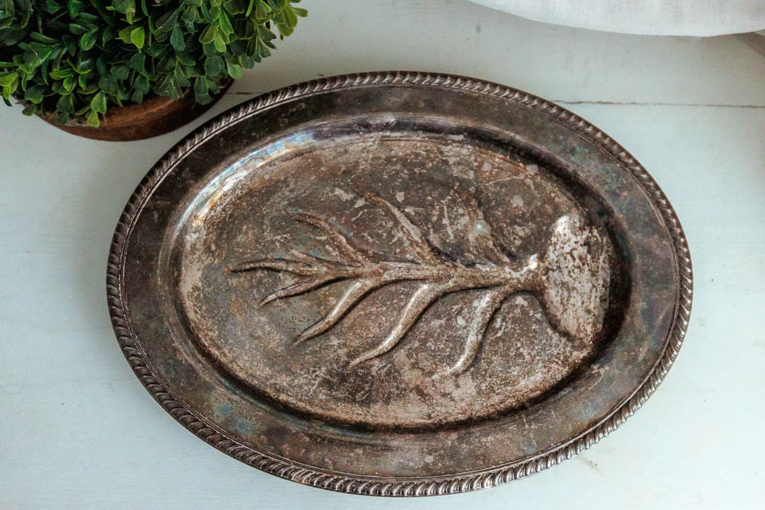 Antique Footed Silver Tree of Life Serving Tray Platter - Etsy