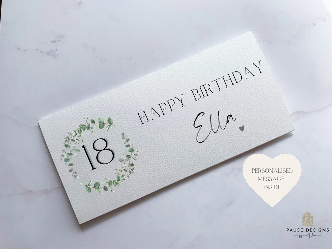 Personalised 18th Birthday Money Wallet | Birthday Gift Money | Cash ...