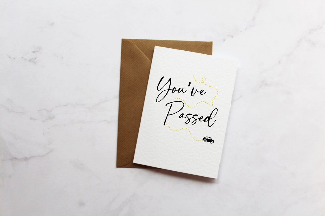Driving Test Pass Congratulations Card for Son or Daughter Perfect Gift ...