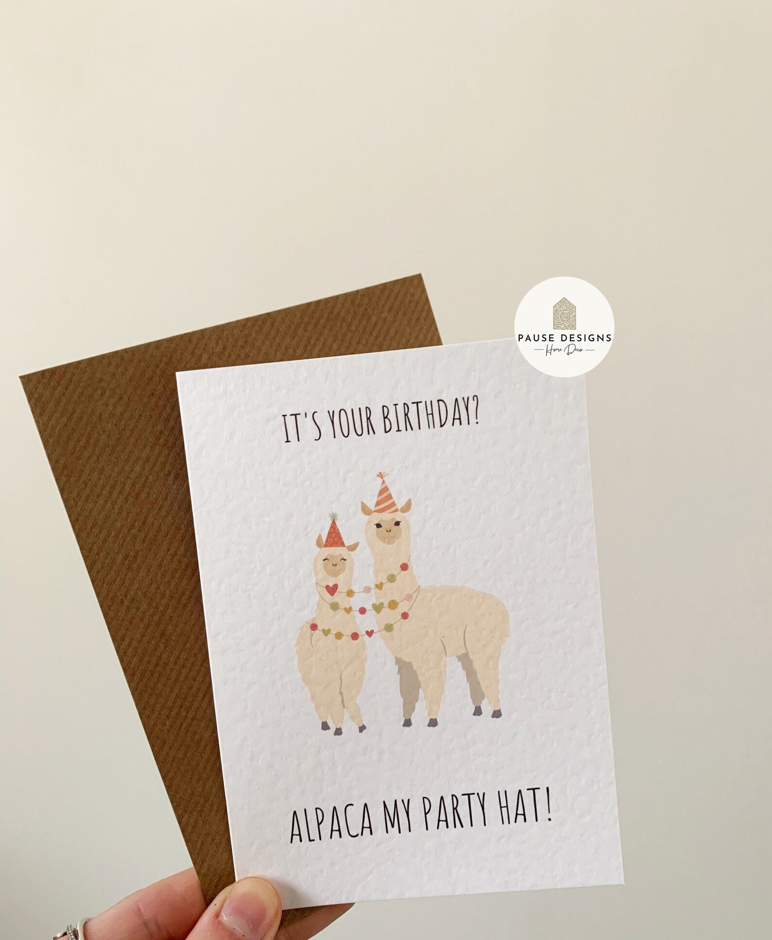 It's Your Birthday Alpaca My Party Hat Greetings Card - Etsy