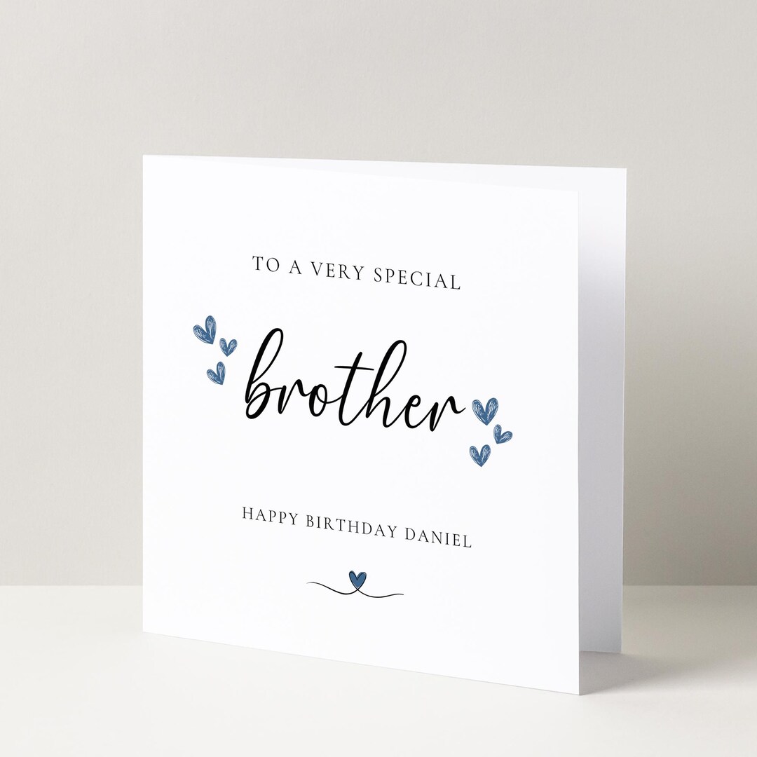 Personalised to A Special Brother Birthday Greetings Card, Special ...