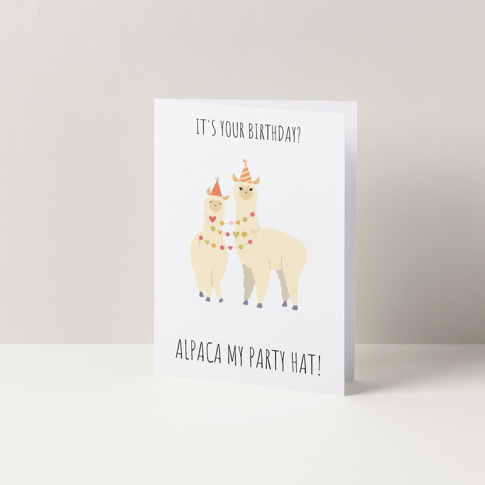 It's Your Birthday? Alpaca My Party Hat Birthday Card | Greetings Card ...