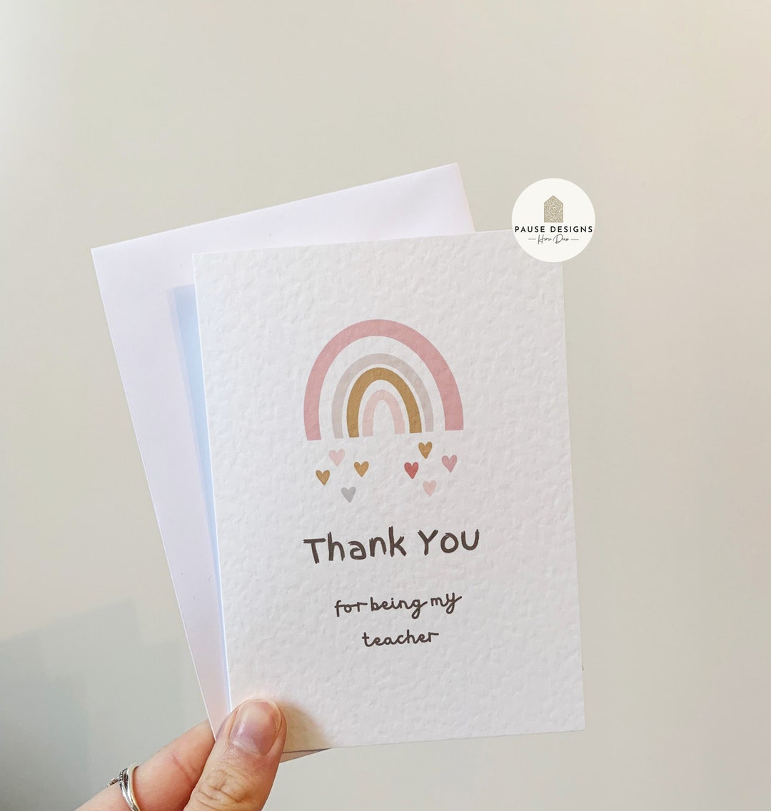Rainbow Thank You for Being My Teacher, Teaching Assistant, Nursery ...