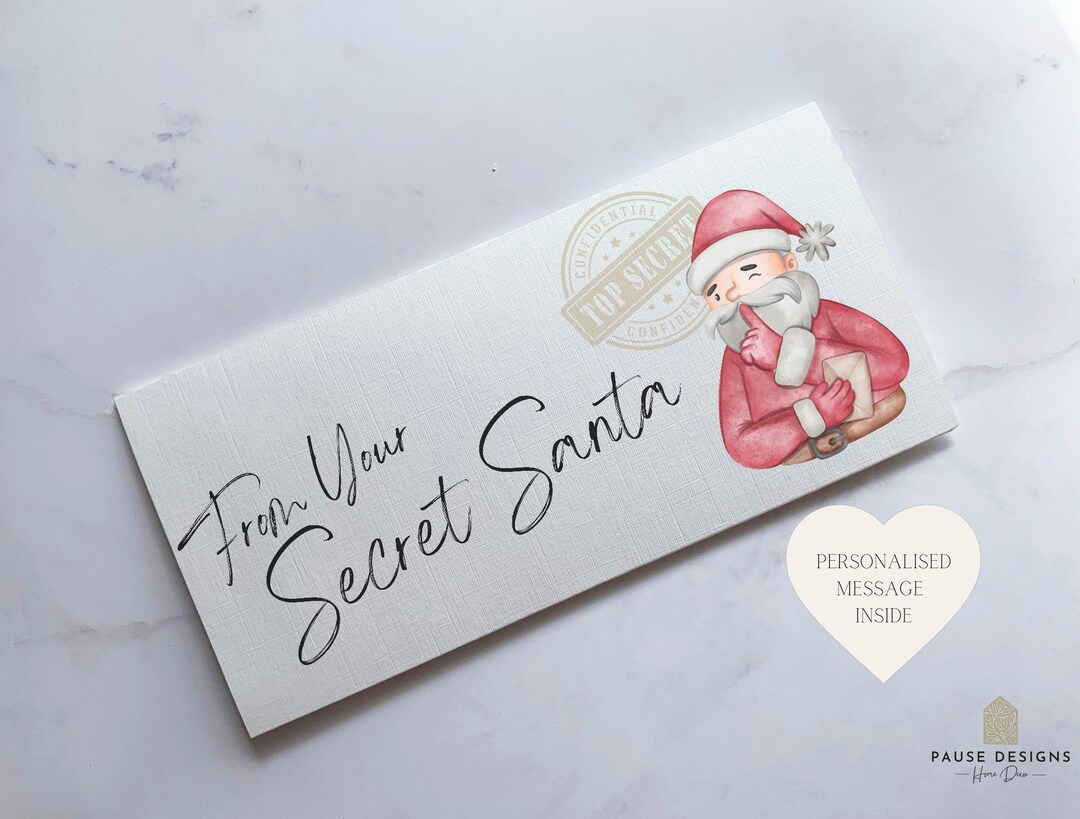 Personalised Secret Santa Money Wallet | Christmas Gift Money | Cash ...