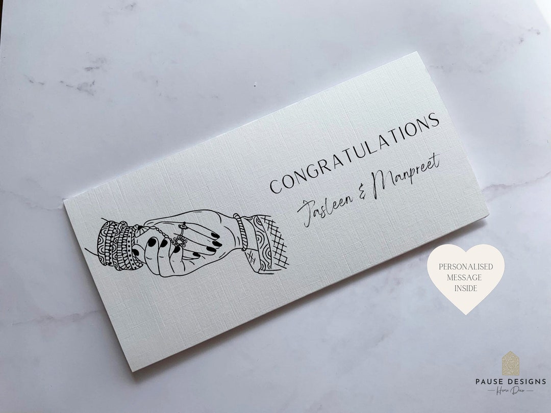 Personalised Wedding Money Wallet Card | Wedding Gift Money | Cash ...