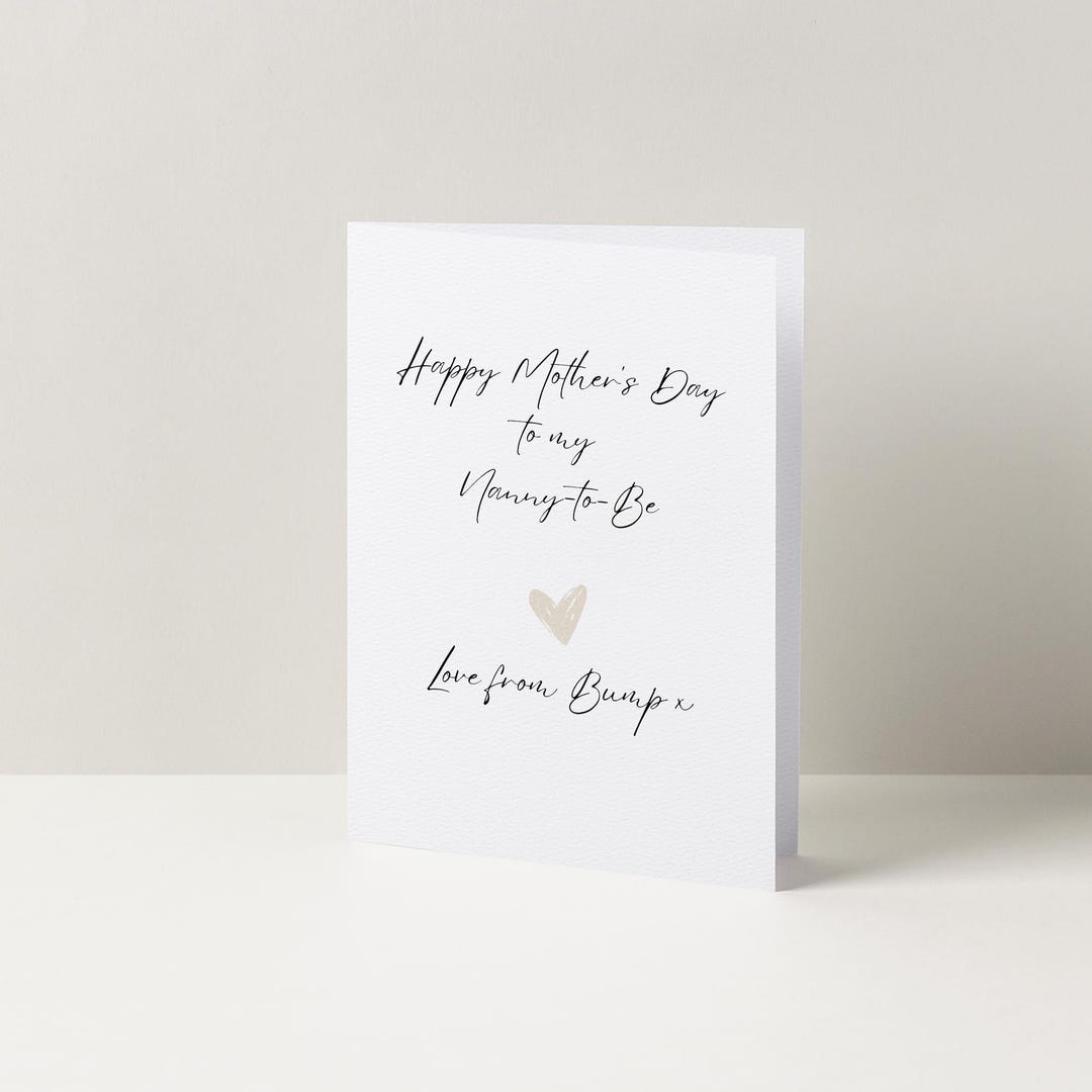 To My Nanny-to-be Mother's Day Card - Love From Bump Mother's Day Card ...