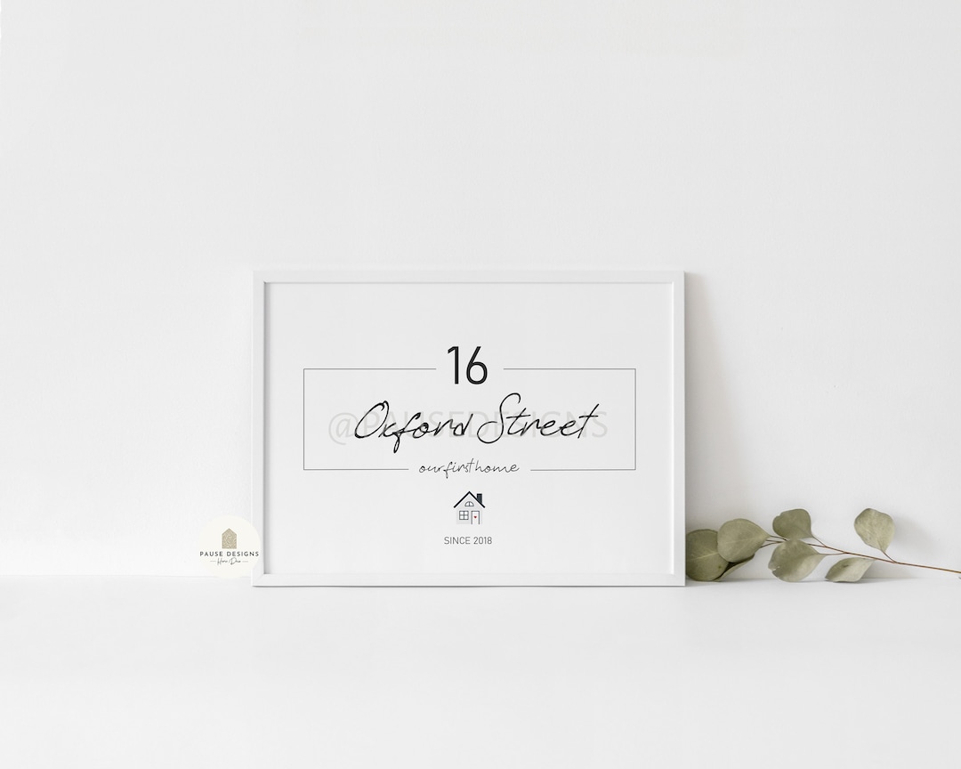 Personalised Home Street Address Wall Art Print UNFRAMED - Etsy