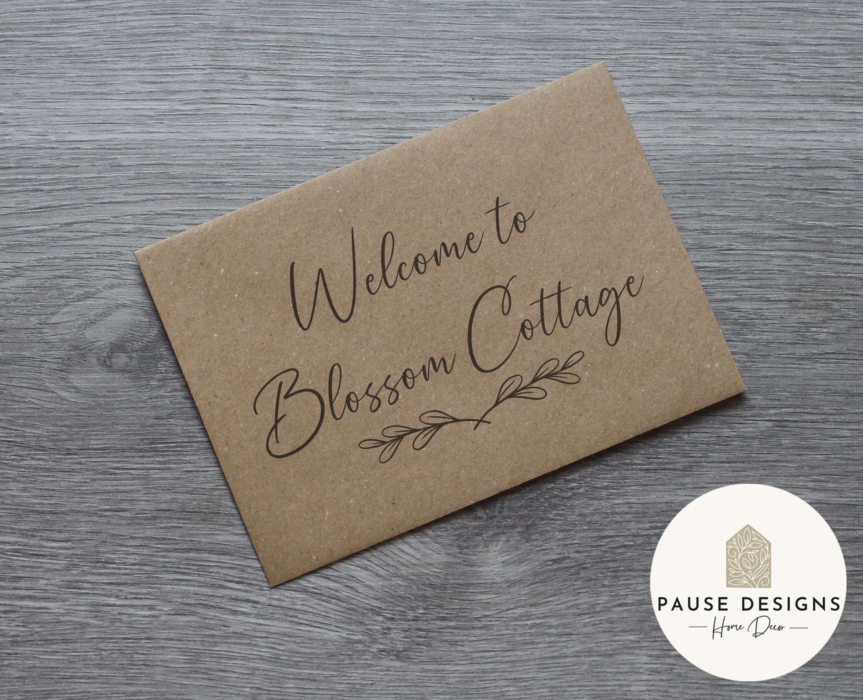 Custom Welcome Cards for Holiday Homes, Printed Message for Guest House ...