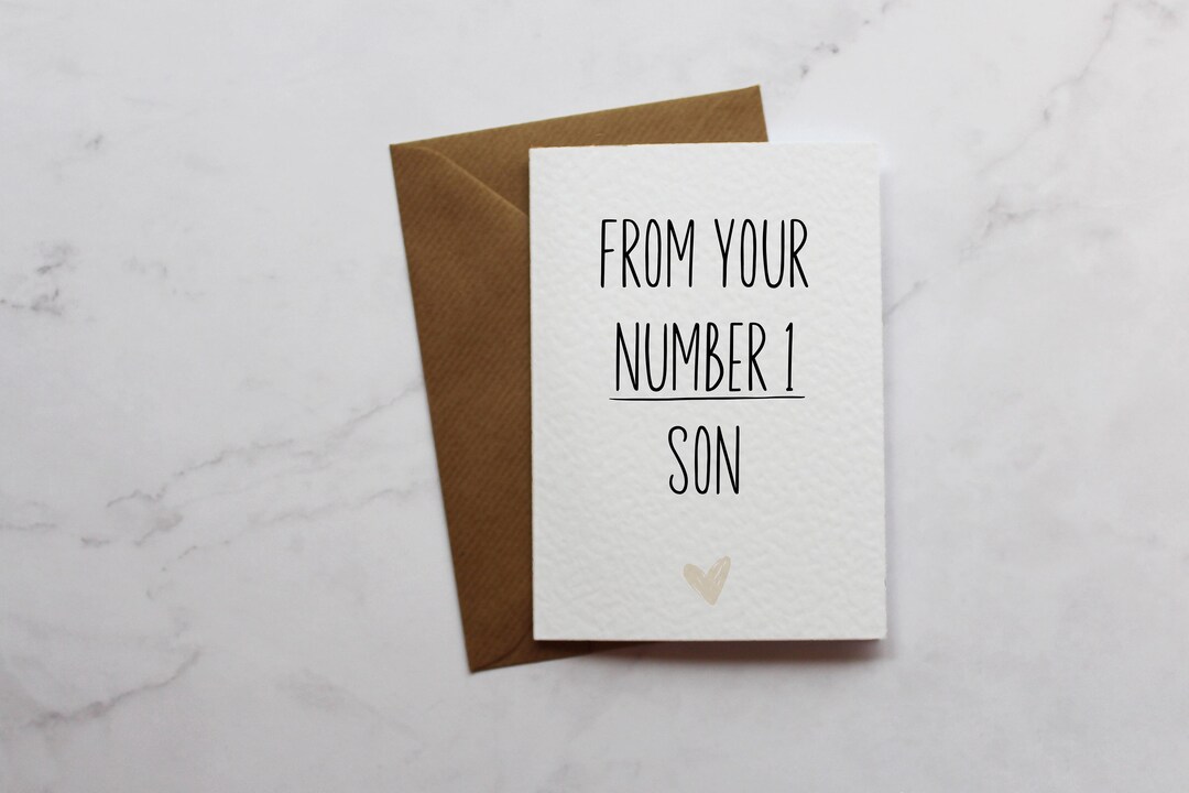 Number One Son Birthday Card Greetings Card Cute Birthday Card ...