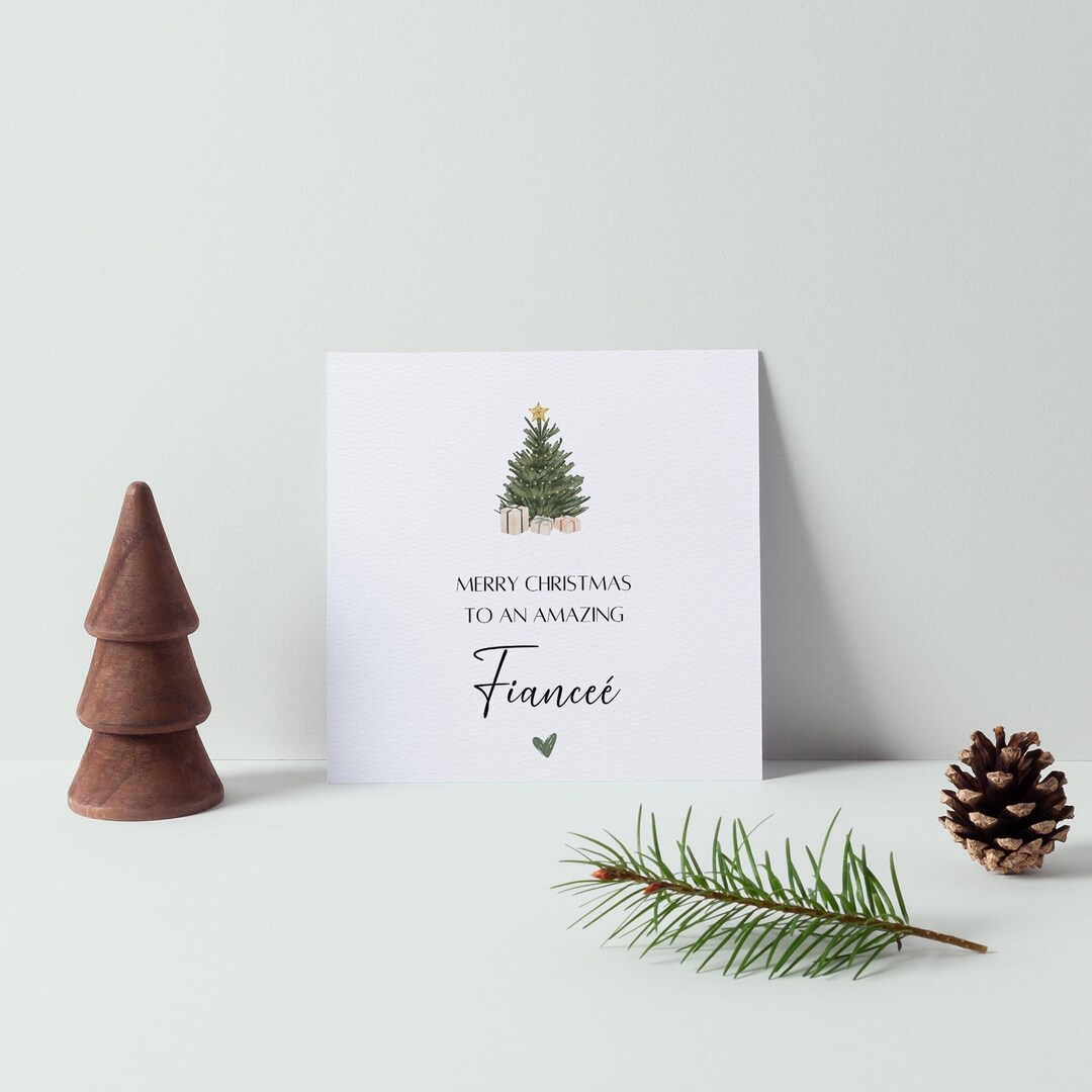 Merry Christmas to an Amazing Fiancée Christmas Card | Christmas Card ...