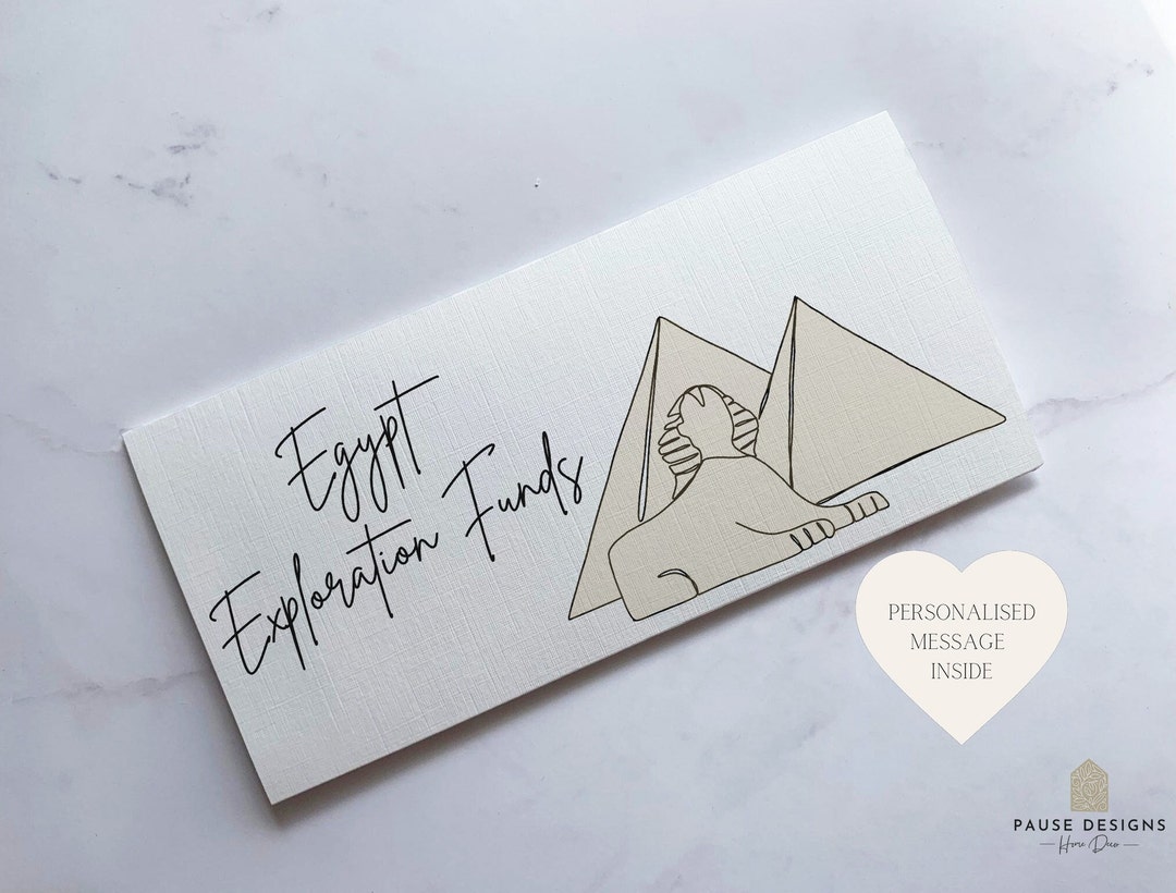 Egypt Travel Money Wallet Card | Ticket or Cash Envelope Wallet for Gap ...