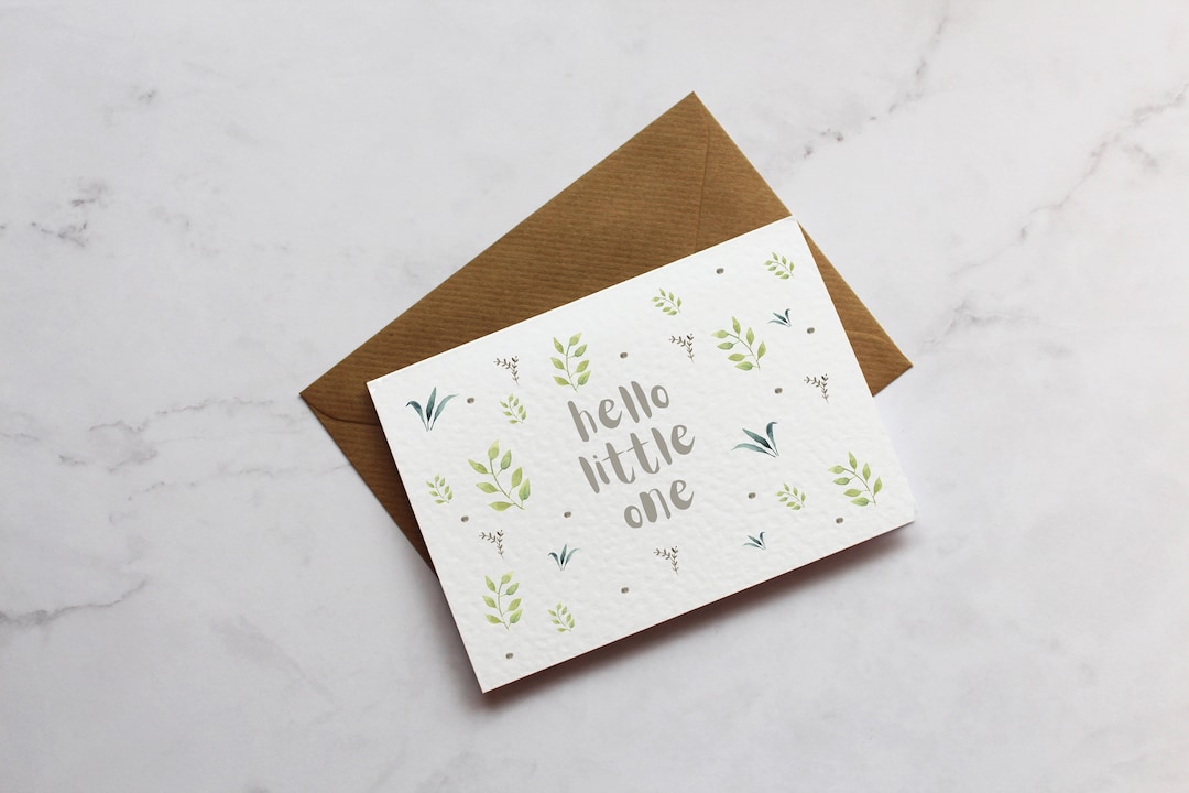 Hello Little One New Baby Card | Welcome to the World Card | Card for ...