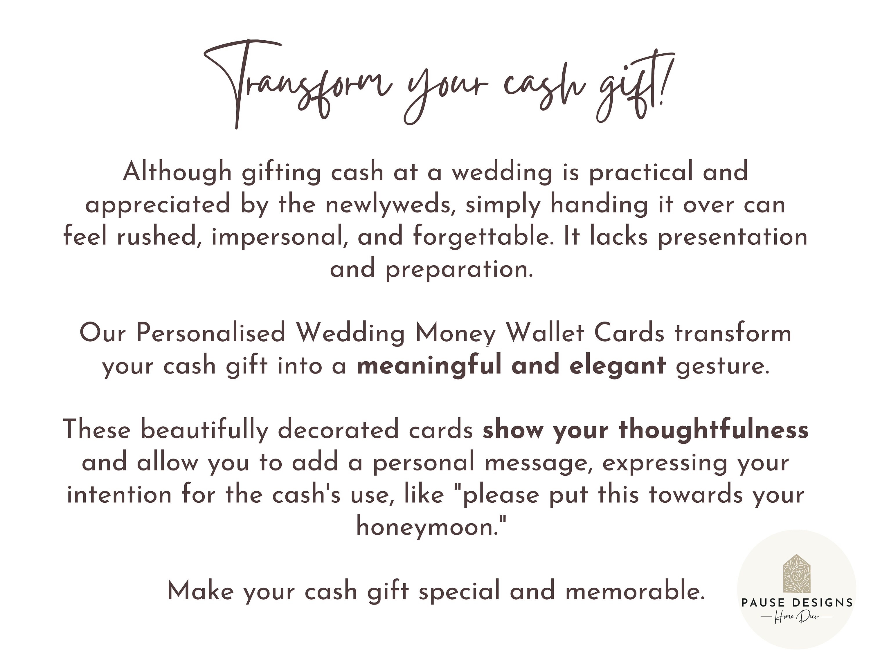 Personalised Roses on Your Wedding Day Money Wallet Card | Floral Cash ...