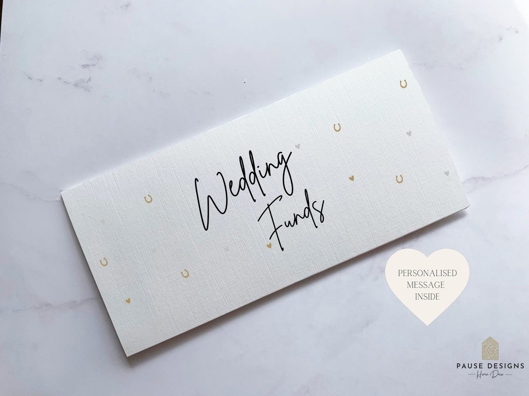 Personalised Wedding Funds Money Wallet Engagement Gift Money Cash ...