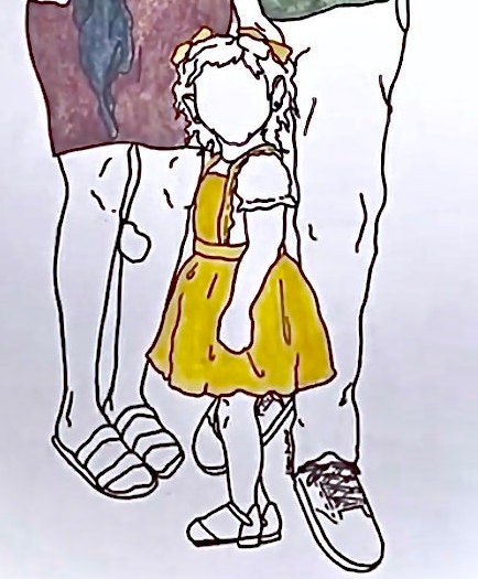 Detailed Hand-drawn Custom Family/group Portrait W/ Partial - Etsy