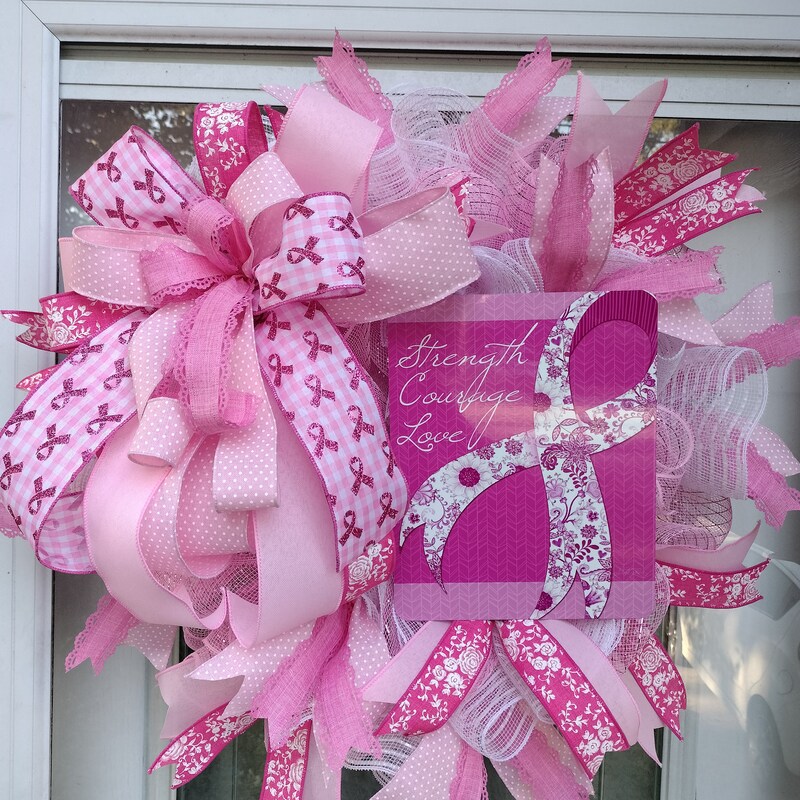 Breast Cancer Door Decoration - Etsy