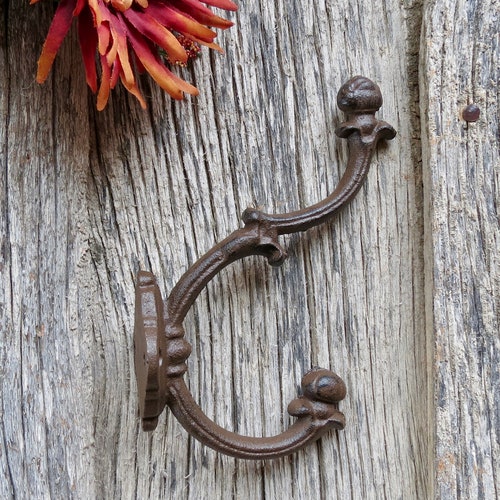 Rustic Wall Hooks Coat Hook Decorative Hook Cast Iron Hook | Etsy