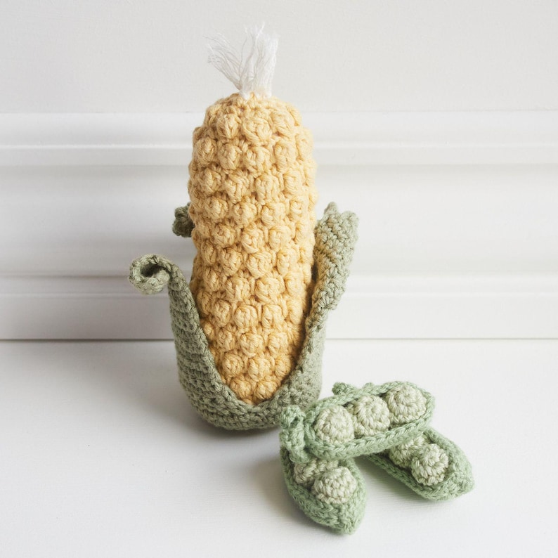 Crochet Corn on the Cob & Peas Pattern (digital Download) - Etsy