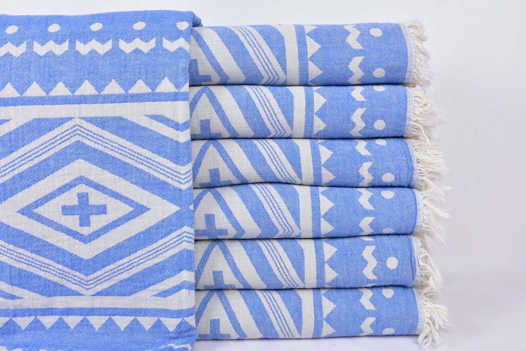 Personalized Towel, Organic Towel, Aztec Patterned Towel, 37x67 Inches ...