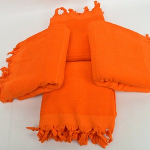 Personalized Beach Towel, Custom Towel, Orange Towel, Striped Towel ...