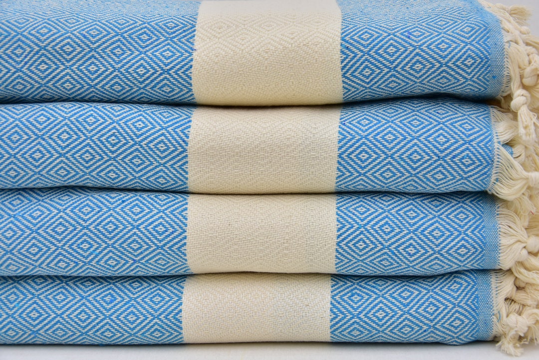 Turquoise Blanket Gift Blanket Sofa Throw Turkish Blanket 79"x90 ...
