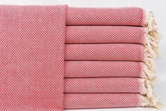 Face Towel Turkish Tea Towels Red Towel Polka Dot Napkin - Etsy