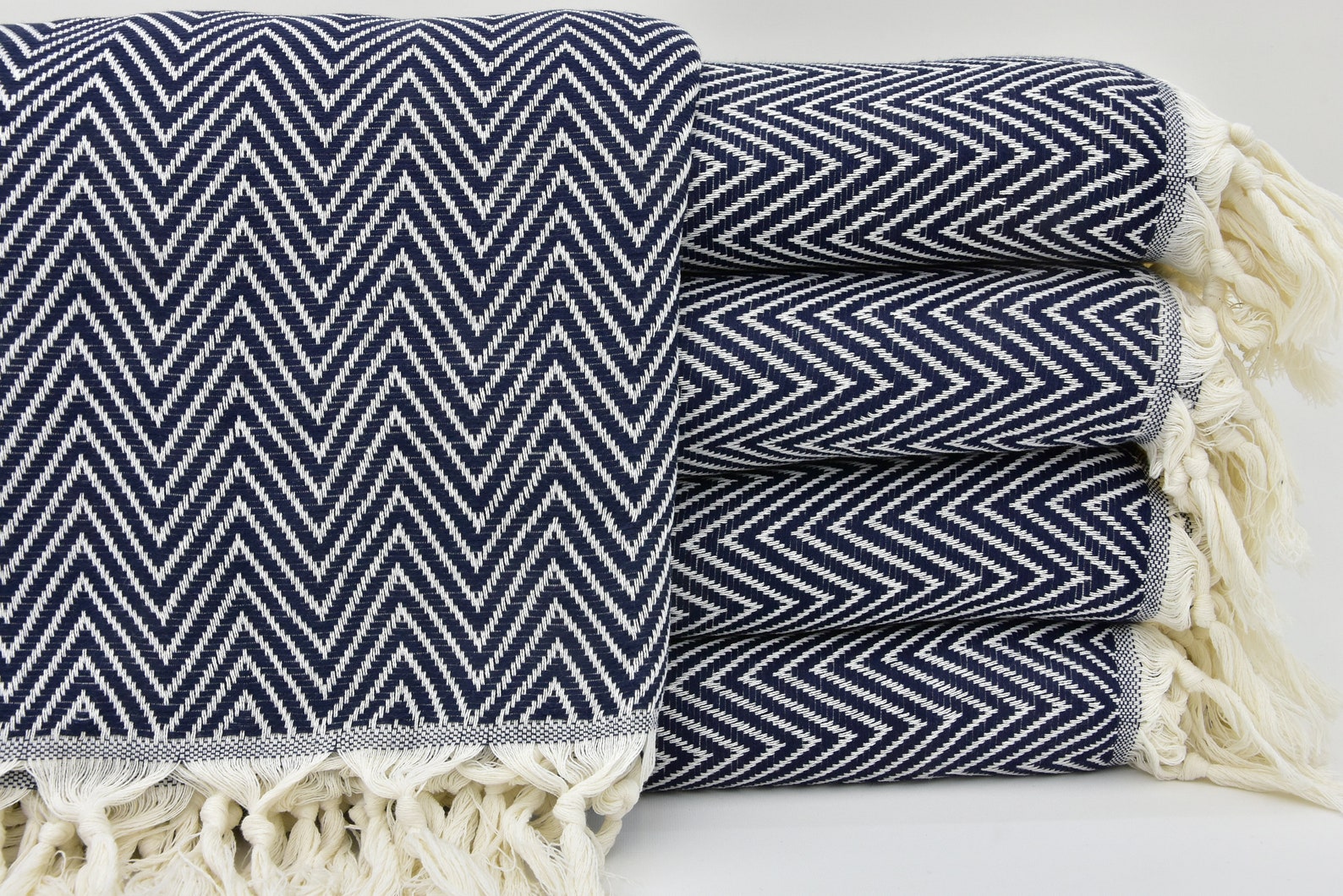 Turkish Throws Turkish Blanket Navy Blue Blanket Turkish Bedspread 79 ...