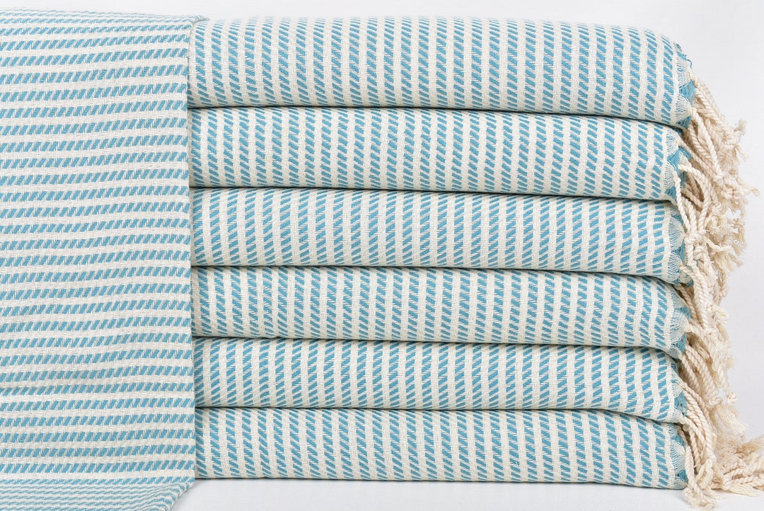 Turkish Towel, Dish Towel, Petrol Blue Dishcloth, Polka Dot Towel ...