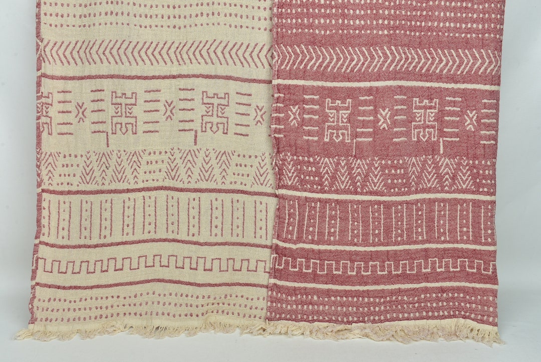 Couch Throw, Beach Blanket, Red Blanket, Ethnic Design Blanket, 56x75 ...