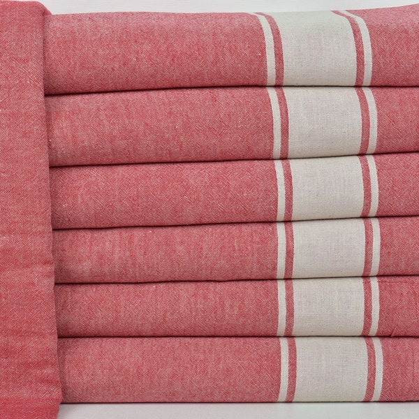 Red White Striped Blanket - Etsy