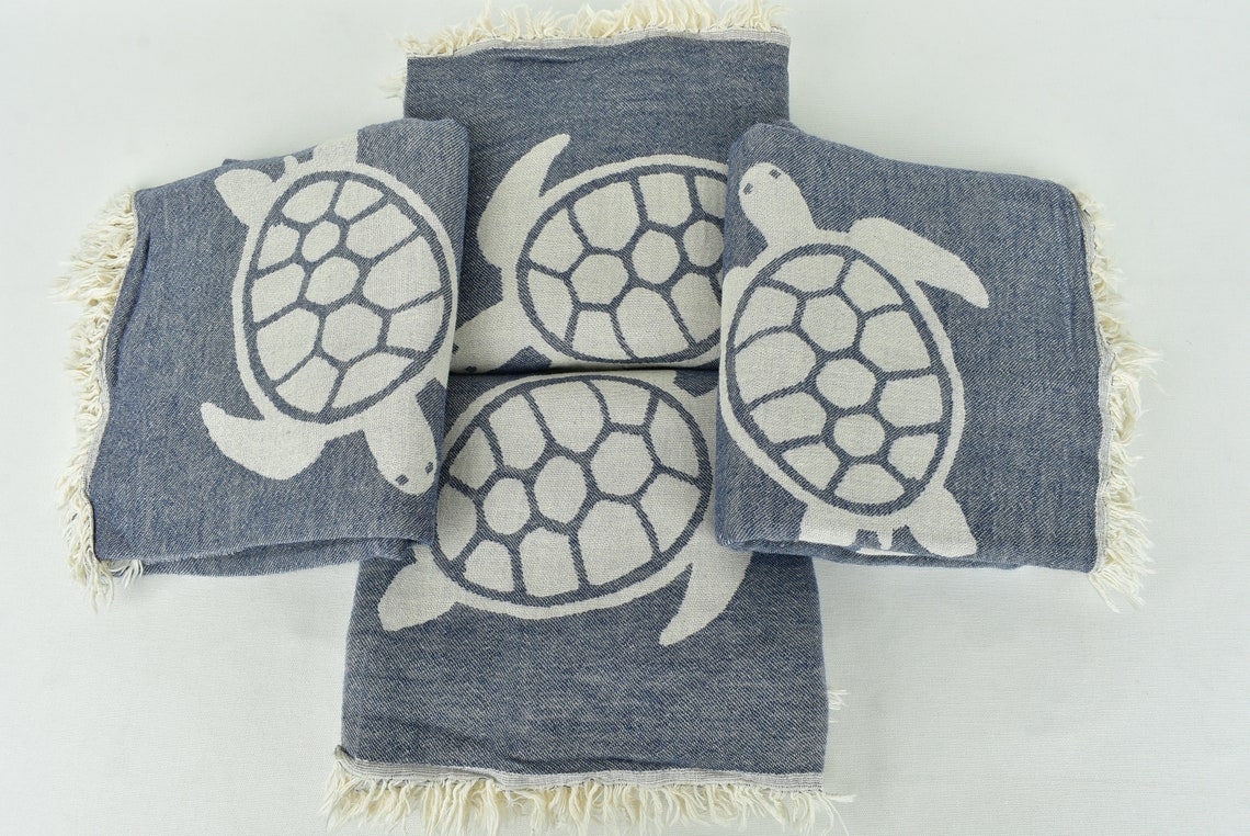 Custom Beach Towel Turkish Towels Beach Navy Towel Tortoise - Etsy