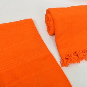 Personalized Beach Towel, Custom Towel, Orange Towel, Striped Towel ...