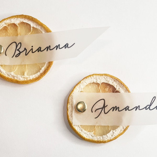 Lemon Placecards - Etsy