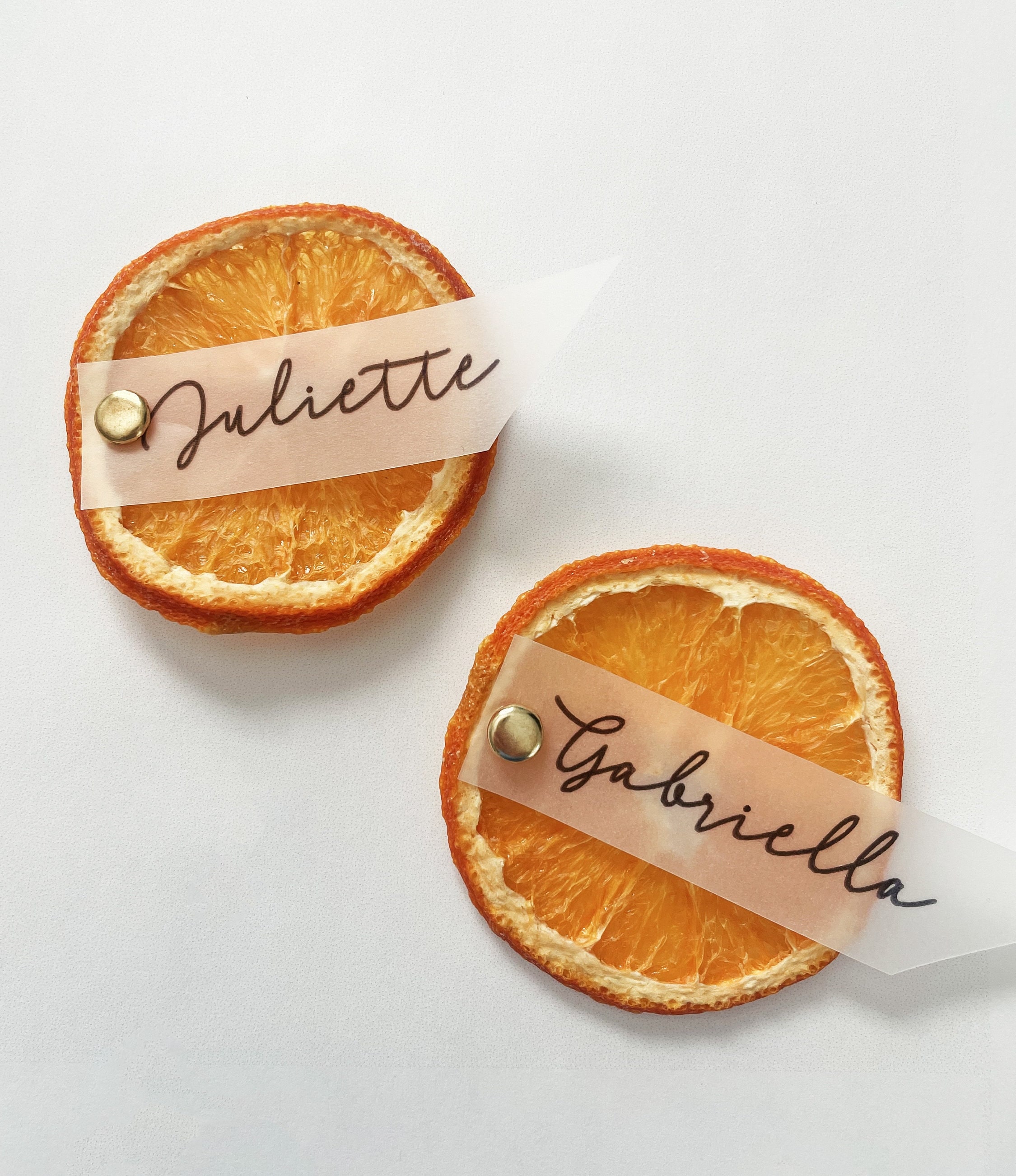 Dried Orange Place Cards - Etsy
