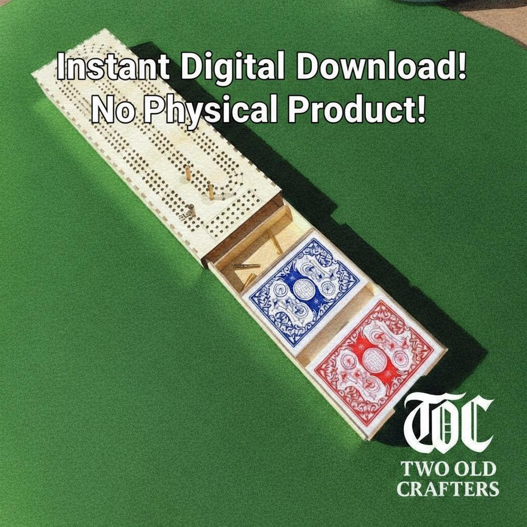 Laser Cut Cribbage Board: Minimalist Design, Card Storage (digital File ...