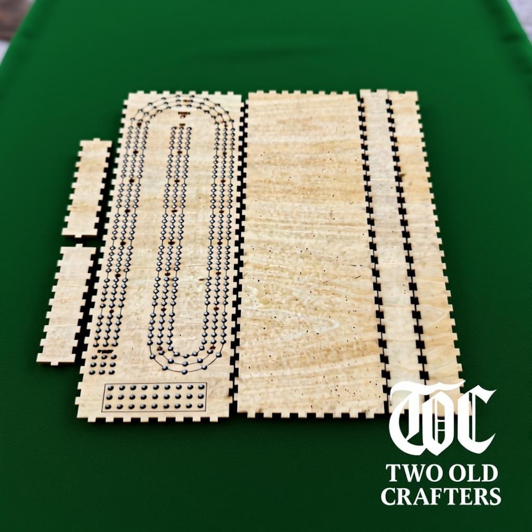 Minimalist Laser Cut Cribbage Board Digital File for 3mm Wood | SVG DXF ...