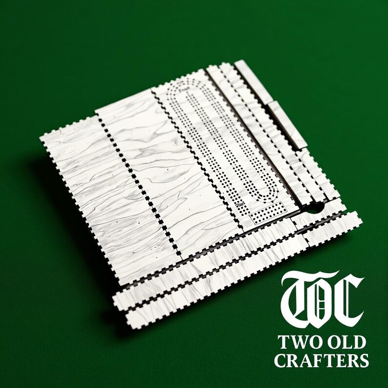 Laser Cut Cribbage Board: Minimalist Design, Card Storage (digital File ...