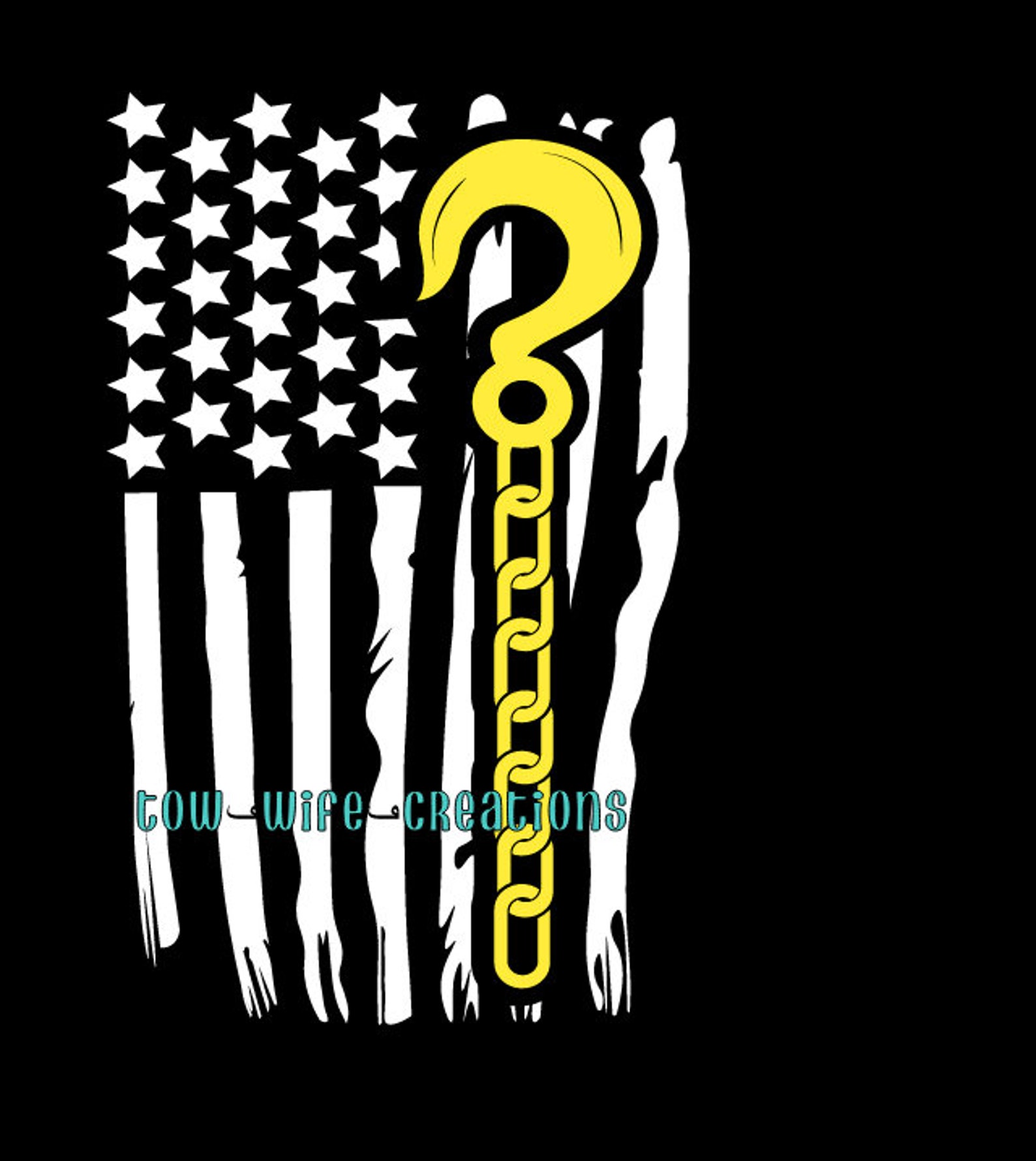 Thin Yellow Line Flag, Tow Truck Driver Decal, Distressed Thin Yellow ...