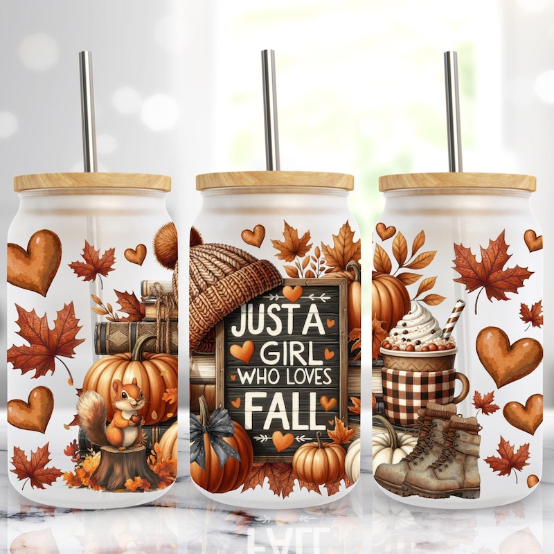 Fall Wraps Glass Cups - Etsy