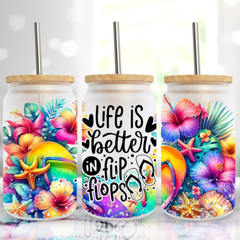 Flip Flop Glass - Etsy