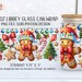 Christmas Gingerbread Cookie 16 Oz Libbey Frosted Glass Can Wrap ...