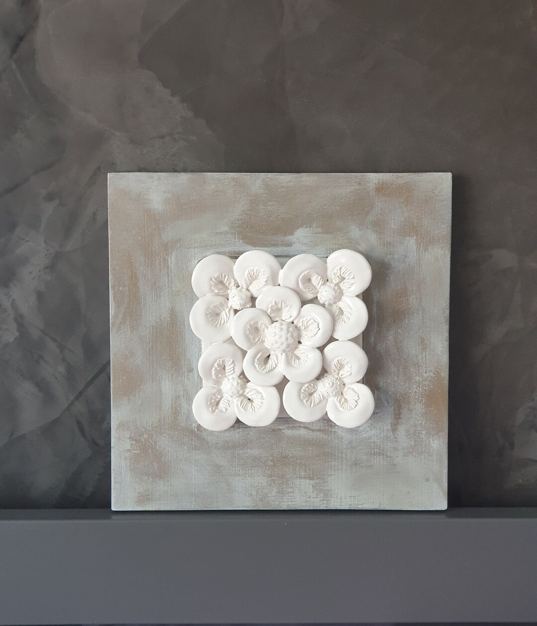 3D Wall Art Ceramic Contemporary Wall Tile Decor Panel - Etsy