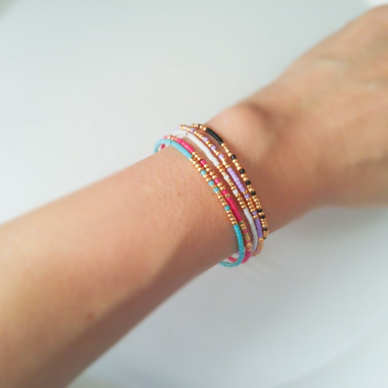 Morse Code Bracelet Custom Beaded Silver Bracelet Good Wish - Etsy UK