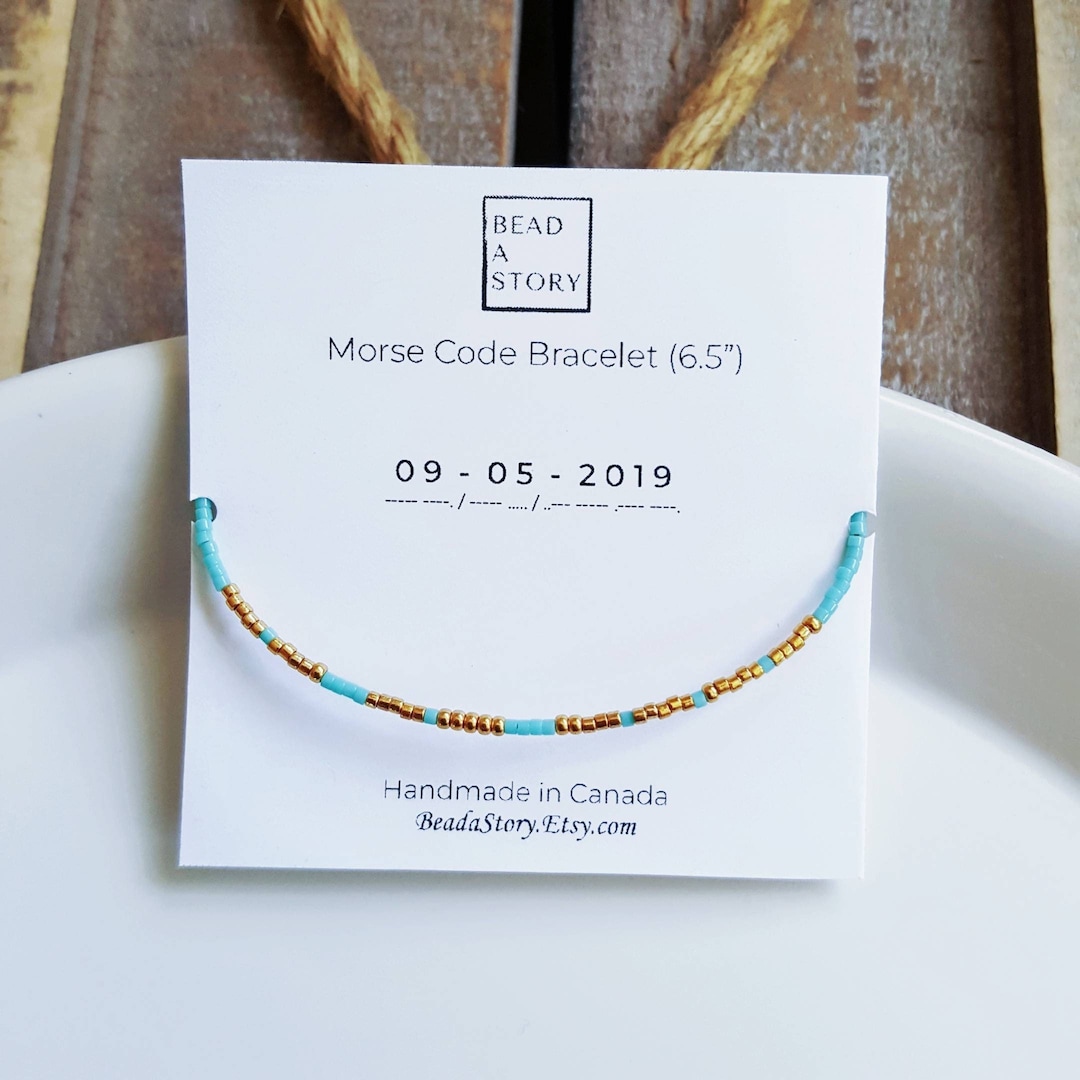 Morse Code Bracelet, Custom Bracelet With Special Date, Personalized ...