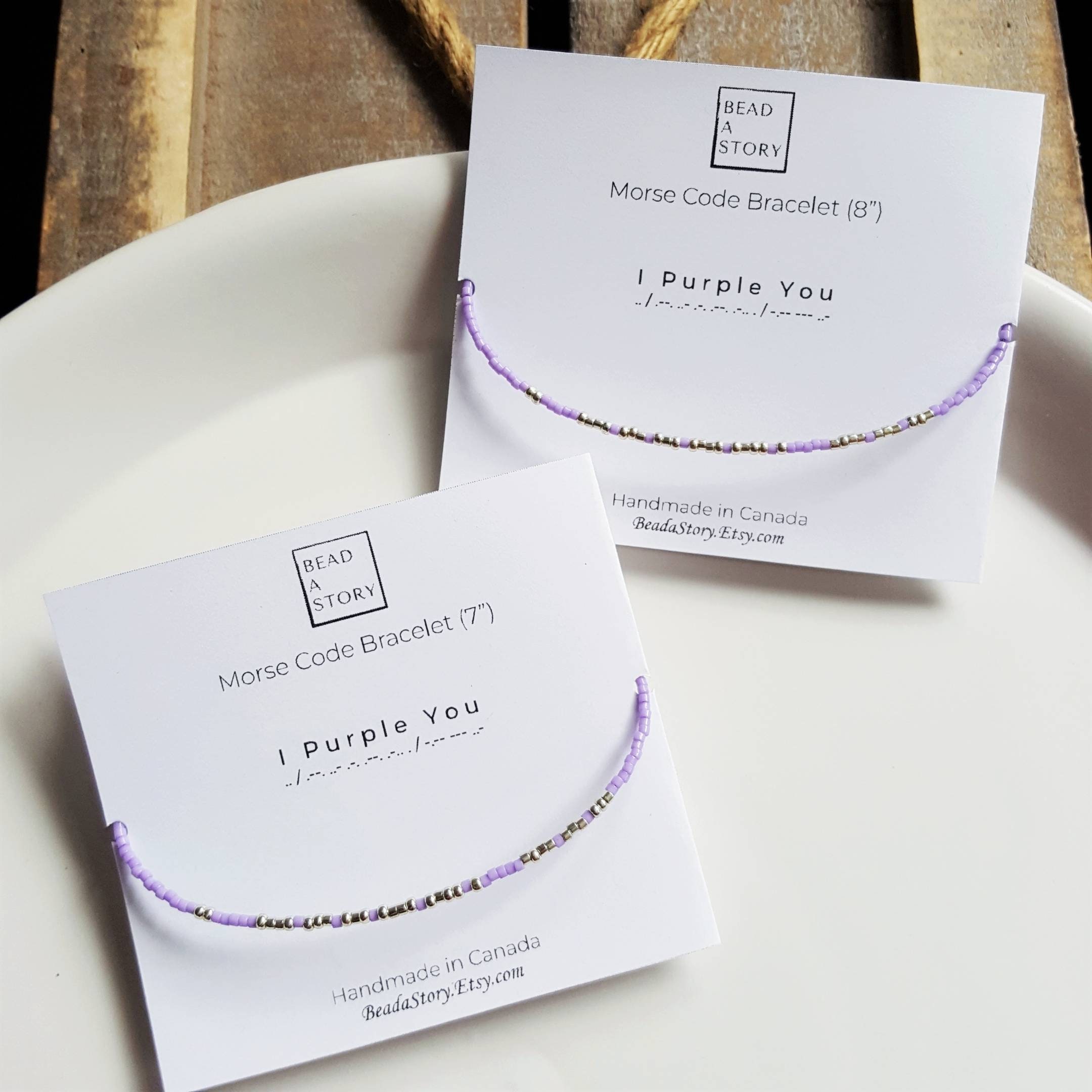 Morse Code Bracelet Custom Beaded Silver Bracelet - Etsy Canada