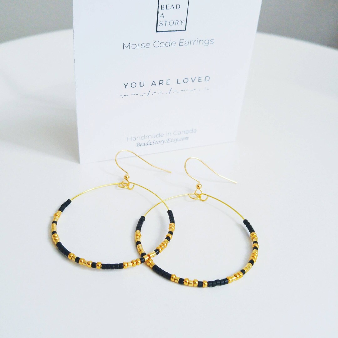Custom Morse Code Earrings Personalized Mothers Day Birthday T For Mom Aunt Wife Step