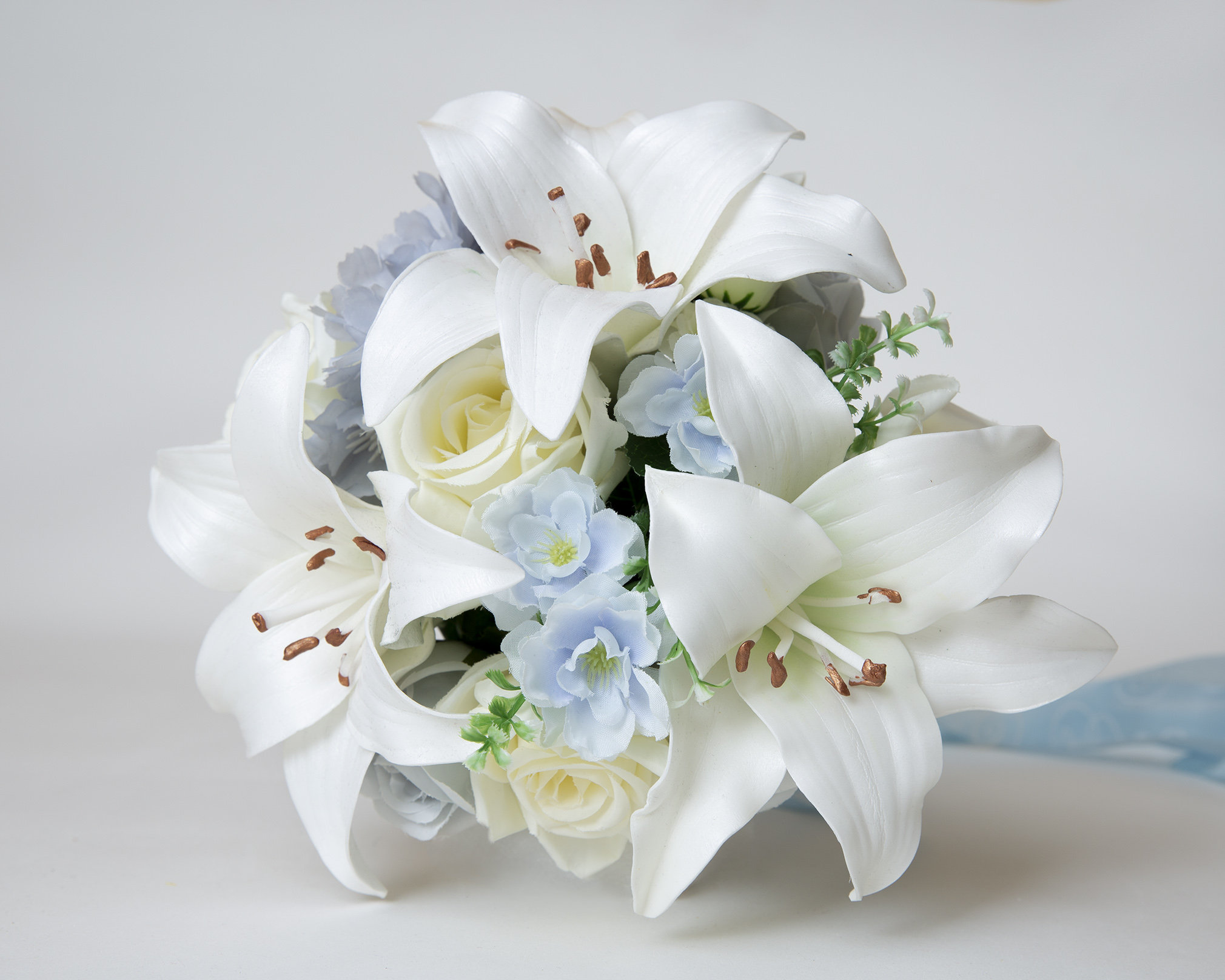 White Tiger Lily Flower Bouquet