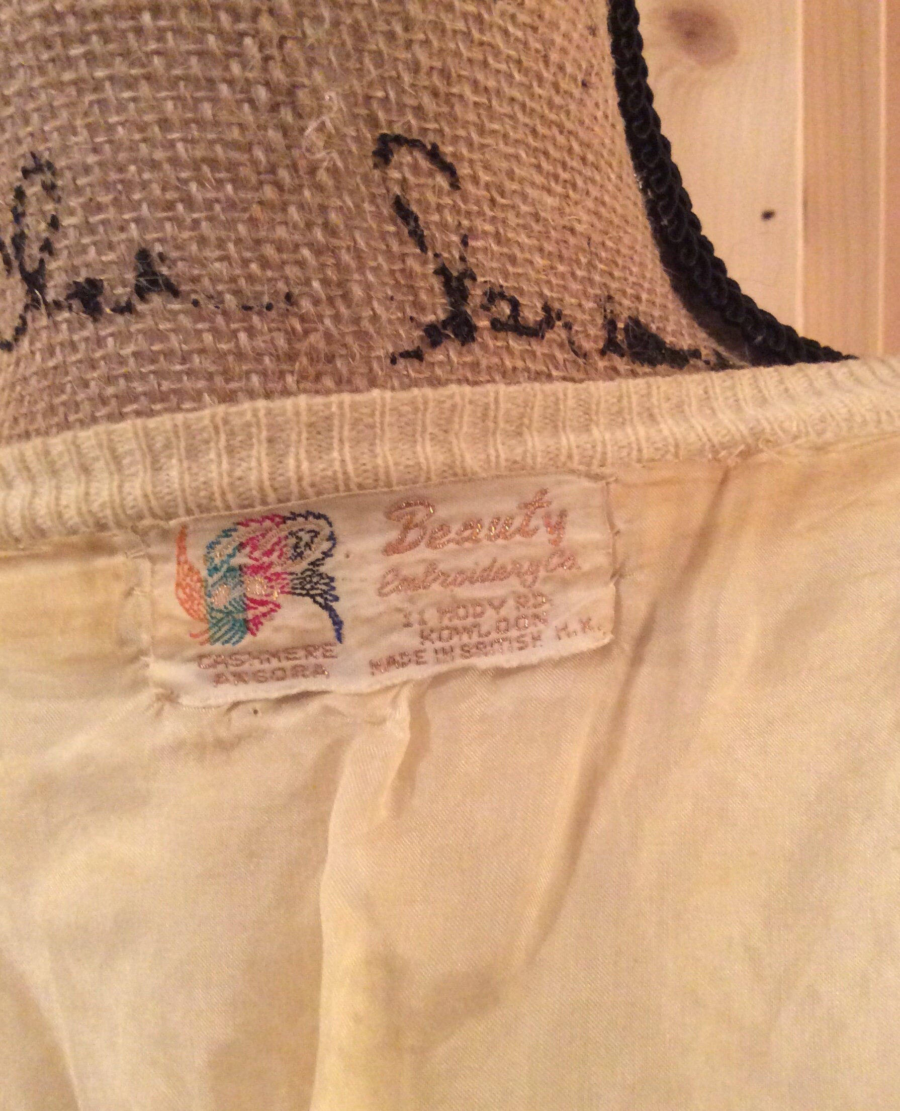 Vintage Cashmere & Angora Beaded Cardigan - Etsy